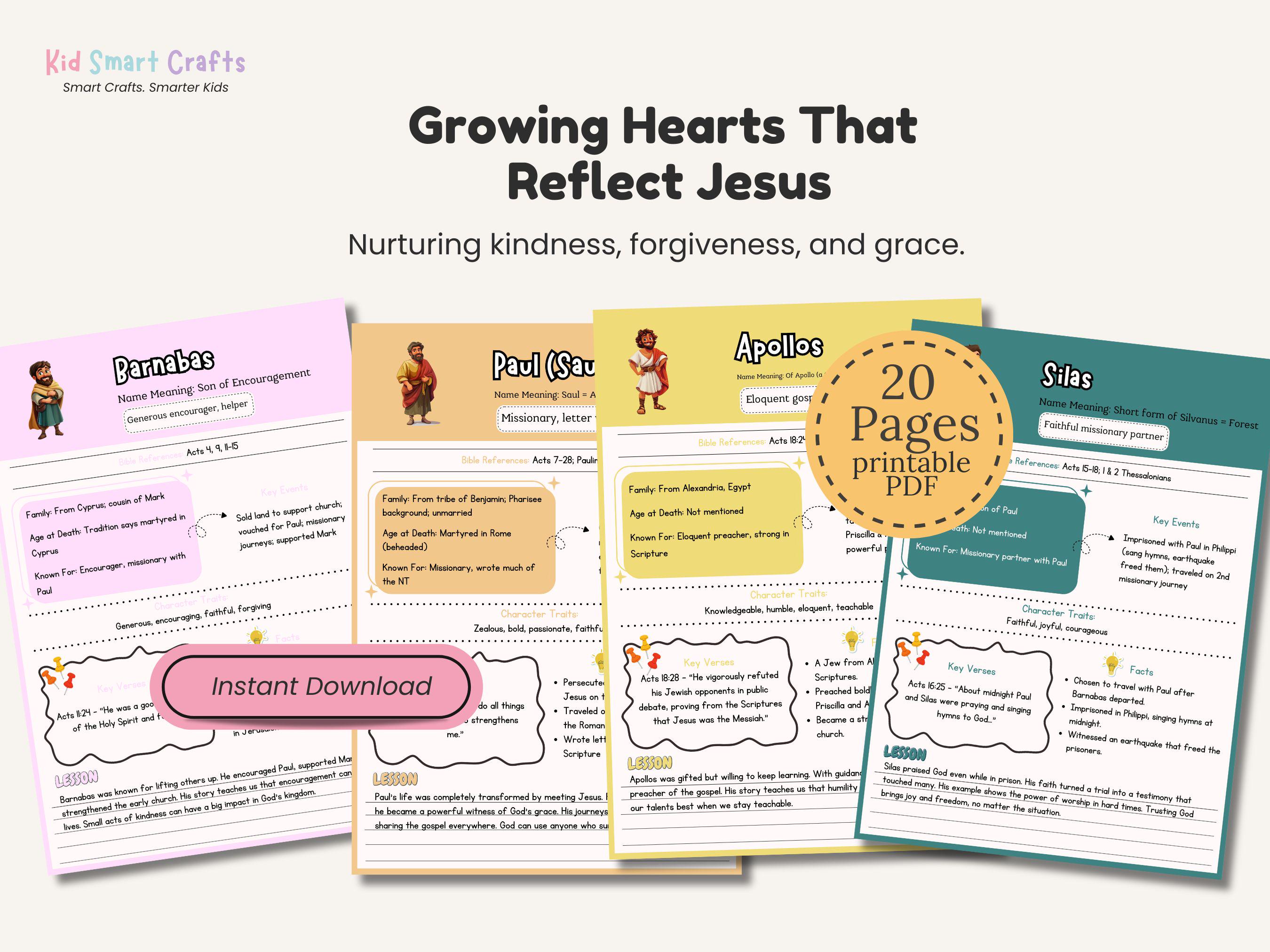Bible Character Study Guide New Testament Bible Heroes | Engaging ...