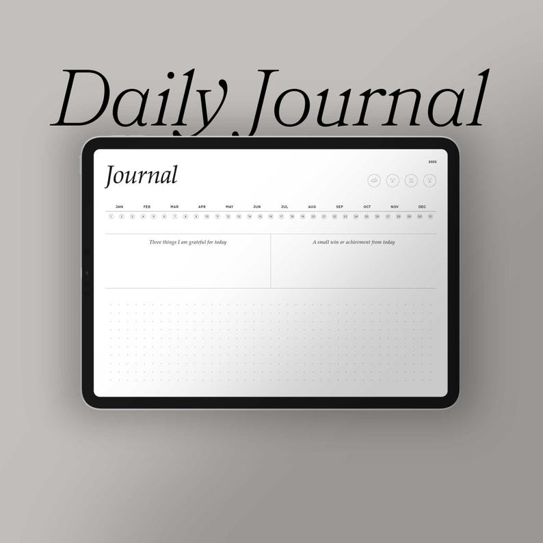 2025 Yearly Calendar With Habit Tracker, Daily Journal and Notes - Etsy