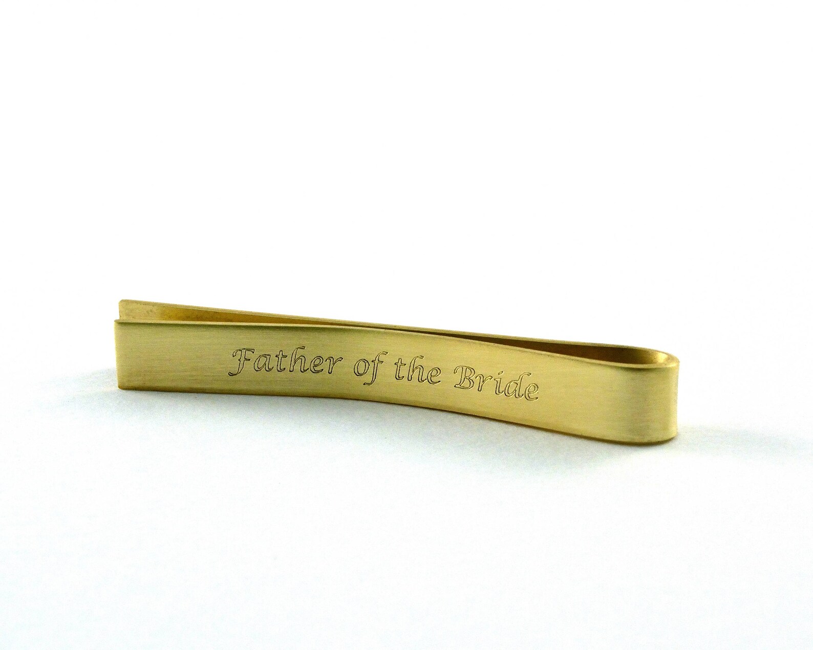 Monogrammed Gold Tie Pin, Personalized Tie Clip, Father of the Bride ...