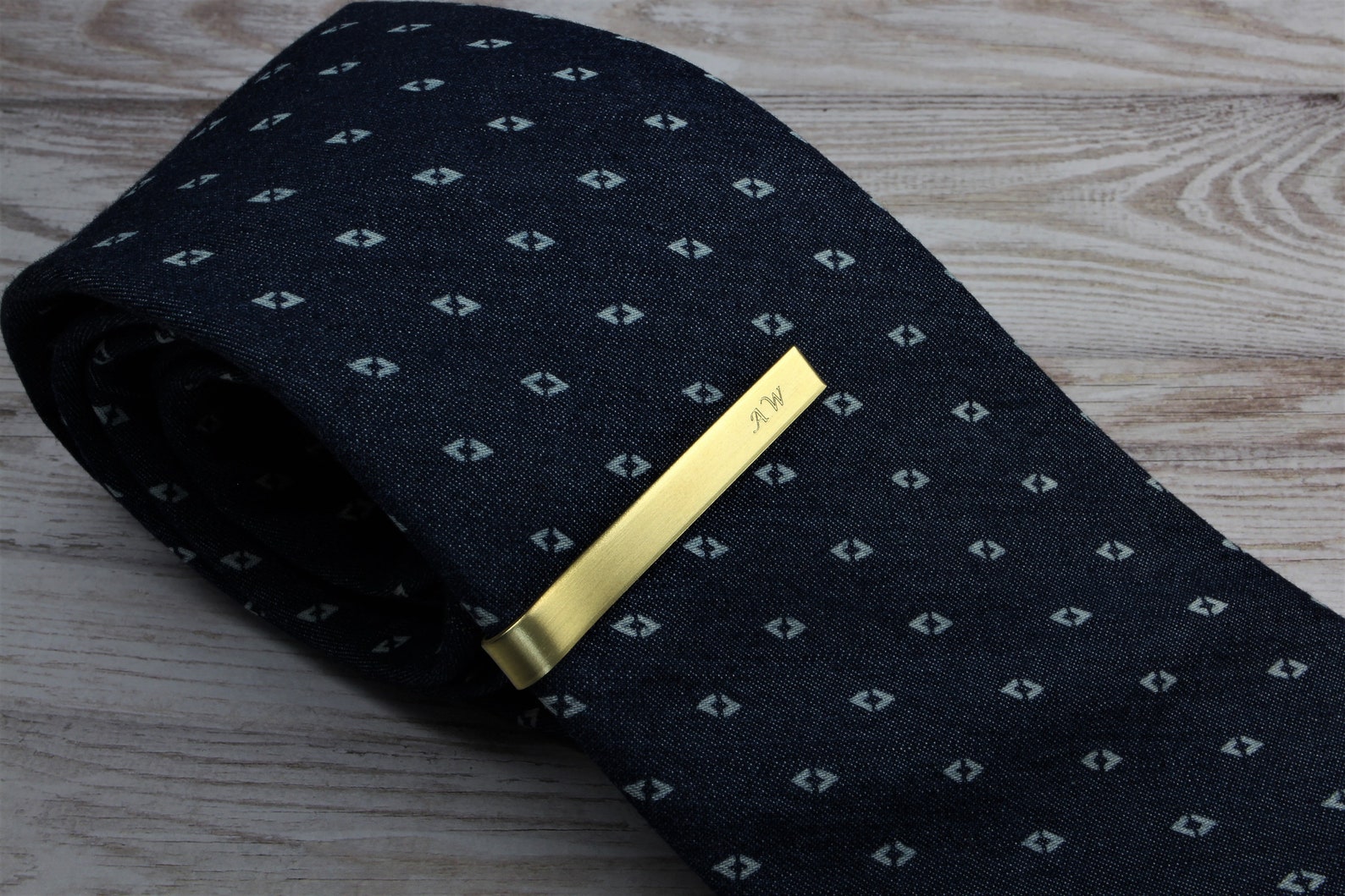 Monogrammed Gold Tie Pin, Personalized Tie Clip, Father of the Bride ...