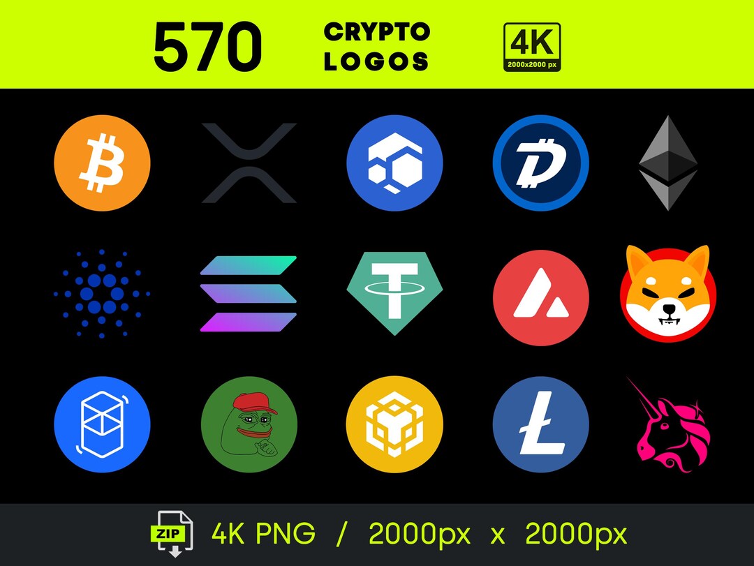 570 Crypto Logos: 4K PNG Icons Bundle (digital Download) - Etsy
