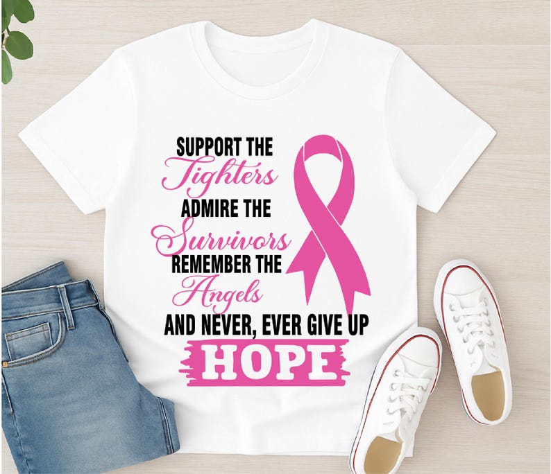 Breast Cancer Hope SVG, Pink Ribbon SVG, Survivor Fighter SVG, Digital ...