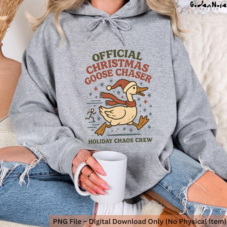 Official Christmas Goose Chaser PNG, Holiday Chaos Crew Design, Funny ...