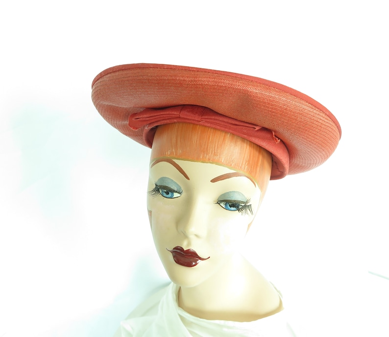 Vintage 60s Hat Red Betmar Bandeau Brim Womans 1960s Boater - Etsy