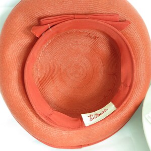Vintage 60s Hat Red Betmar Bandeau Brim Womans 1960s Boater - Etsy