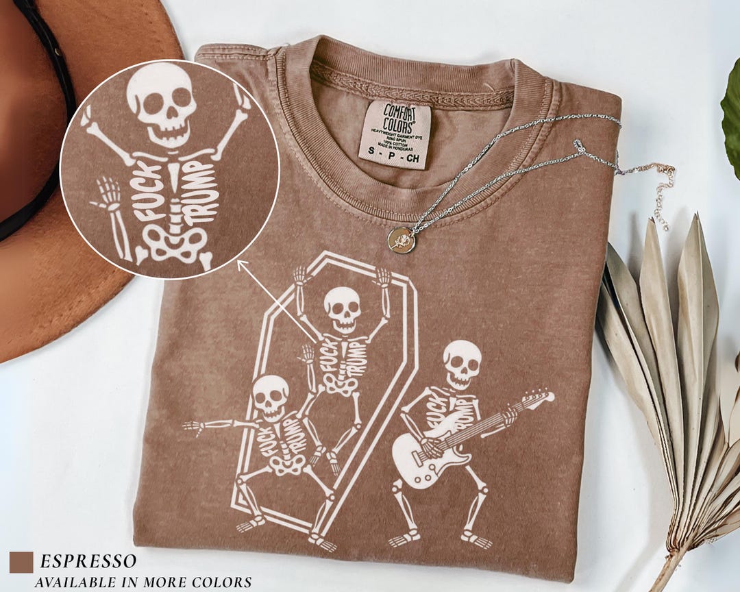 Subtle Anti Trump Skeleton Shirt, Funny FDT Halloween Tee, Political ...