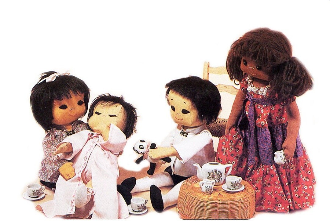 Asian Boy (on Right) 19.5" Easy to Sew Doll Pattern From Carolee ...