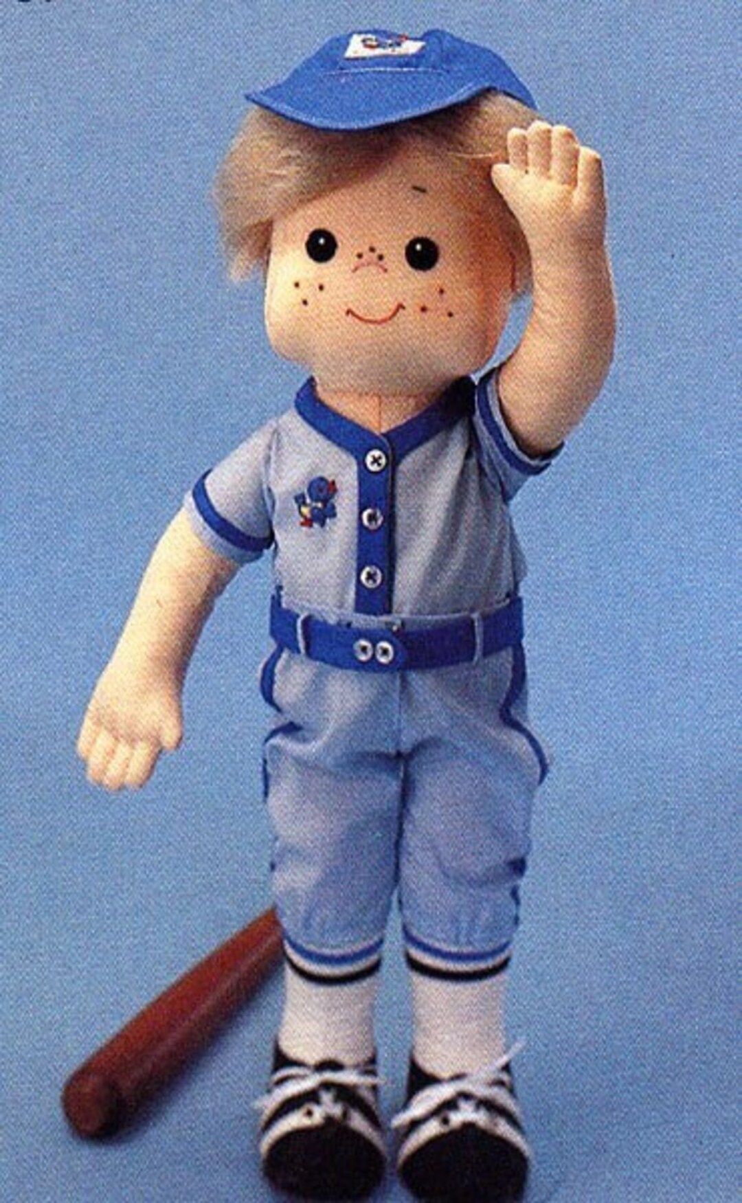 Chip, Baseball Player in Traditional Uniform. Easy to Sew Doll Pattern ...
