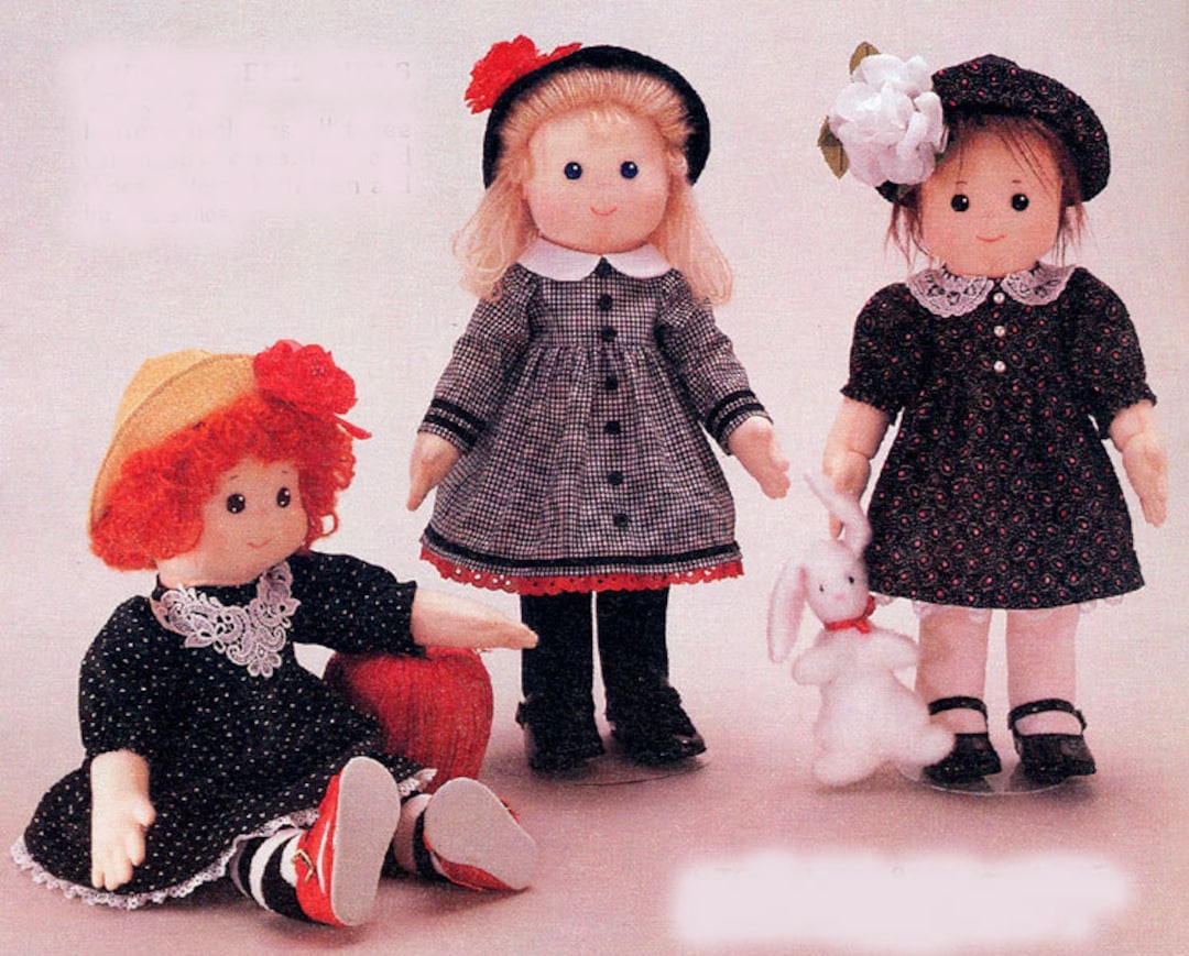 Apple Cheek Girls 17" Easy to Sew Doll Patterns From Carolee Creations ...