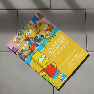 Simpsons Birthday Invitation: Bart Theme, Editable Template (digital ...
