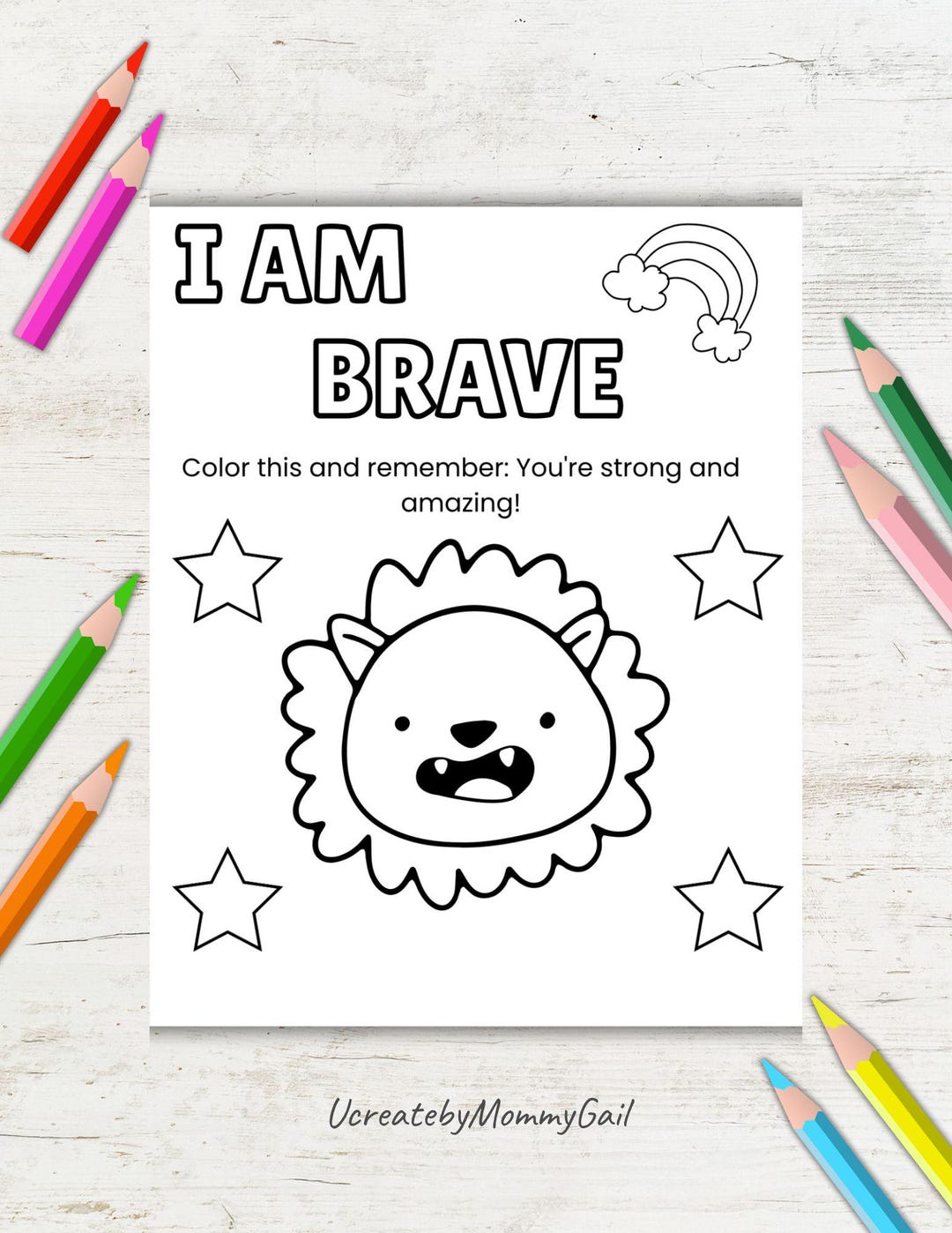 Black and White Affirmation Printables for Kids, 5 Positive Quotes ...