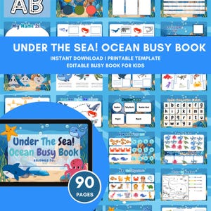Under the Sea Ocean Busy Book Printable | 90 Pages Toddler Activity ...