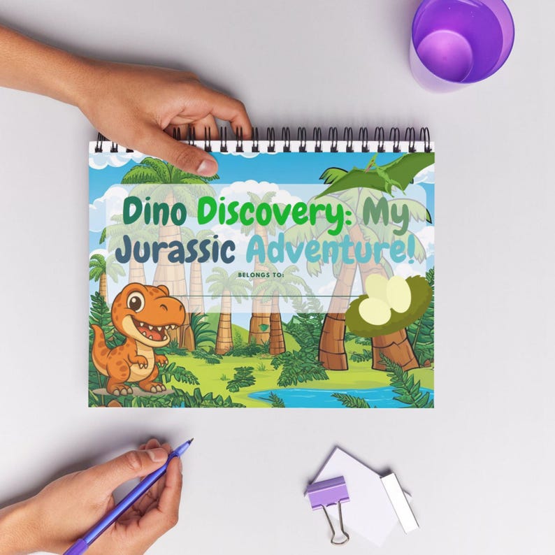 Dino Busy Book Printable for Kids | 73 Pages Dinosaur Themed Workbook ...
