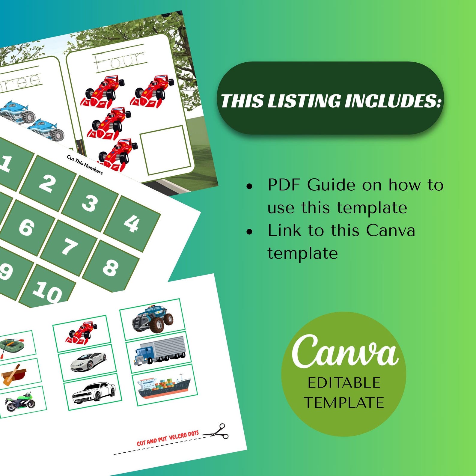 Vehicles Printable Busy Books for Kids | 64-page Toddler Quiet Book ...