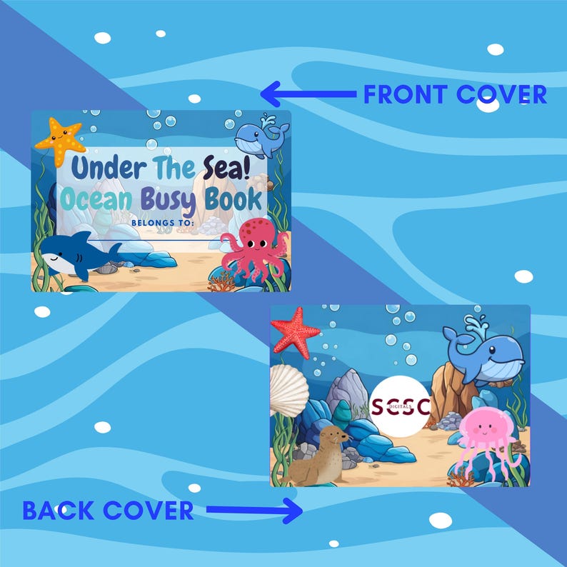 Under the Sea Ocean Busy Book Printable | 90 Pages Toddler Activity ...
