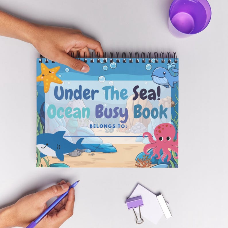 Under the Sea Ocean Busy Book Printable | 90 Pages Toddler Activity ...