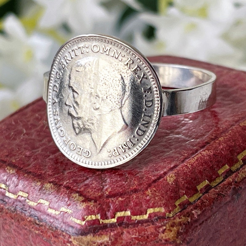 Silver Coin Ring - Etsy