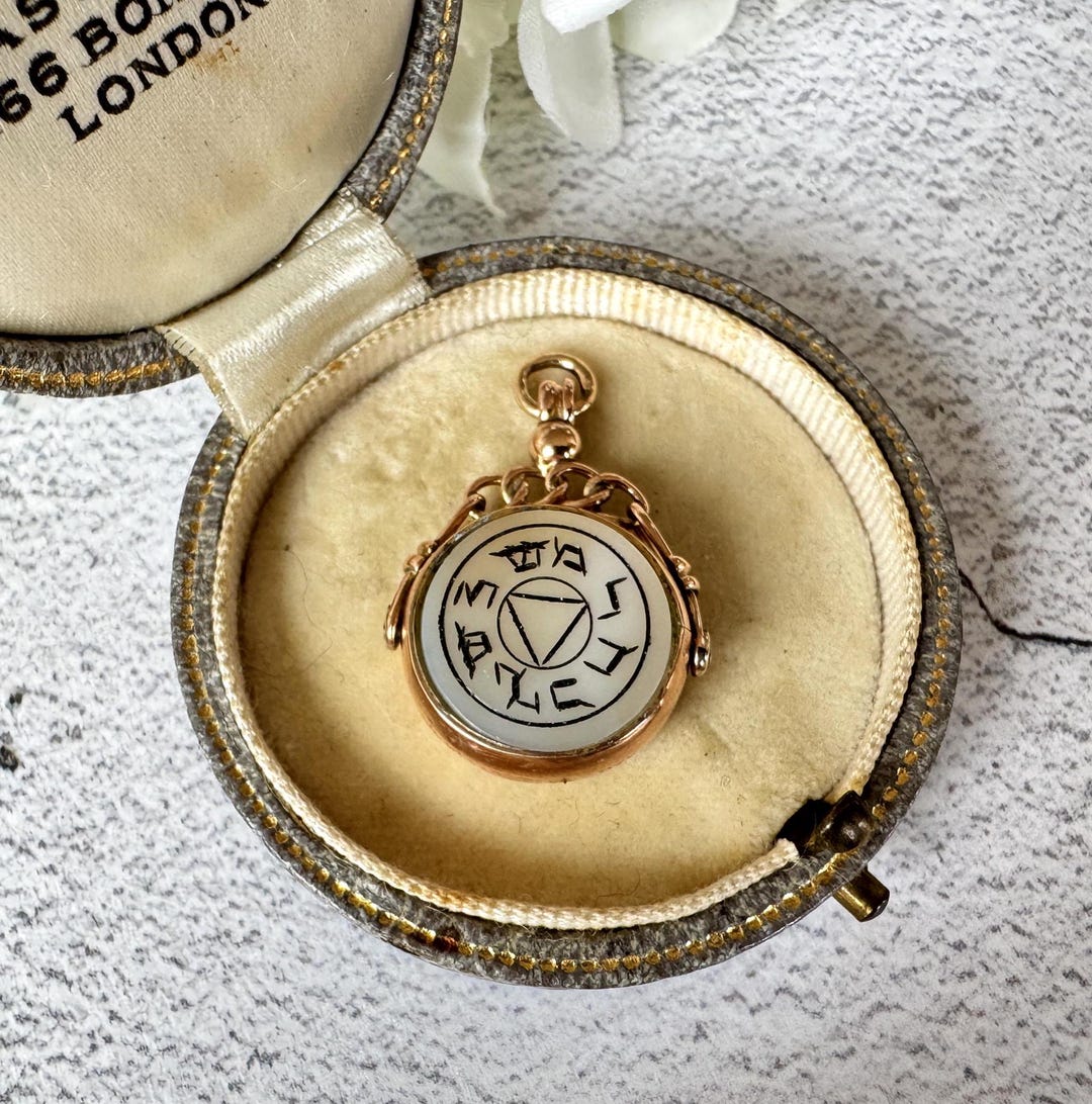 Antique 9ct Gold Masonic Royal Arch Spinner Fob Pendant, 1905 Hallmark ...