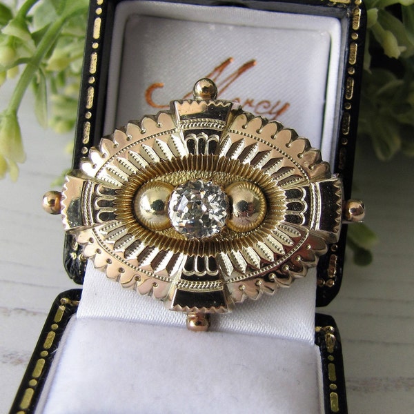 Antique Victorian Hair Brooch - Etsy