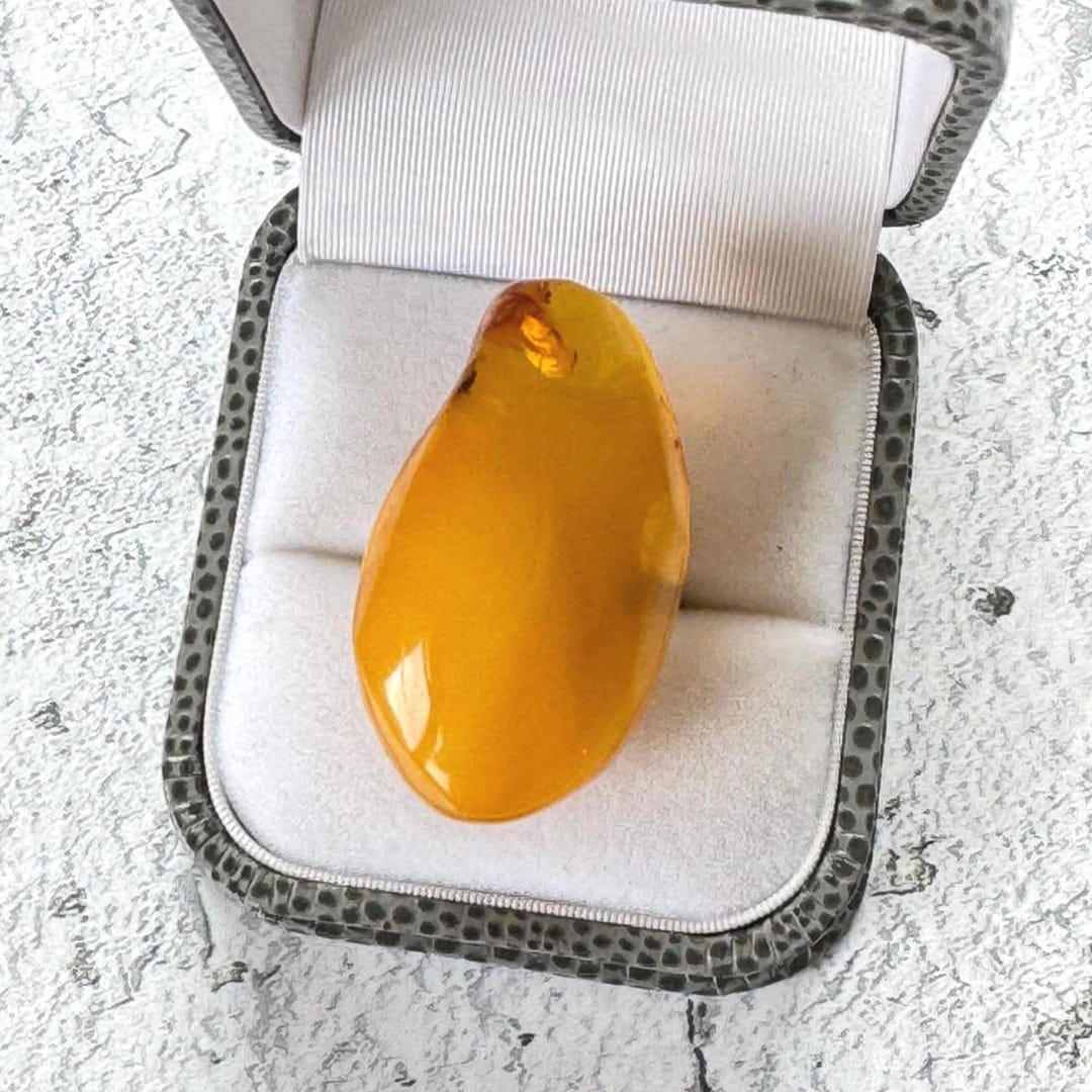 Vintage Butterscotch Baltic Amber Ring: 1980s Silver Statement Ring ...