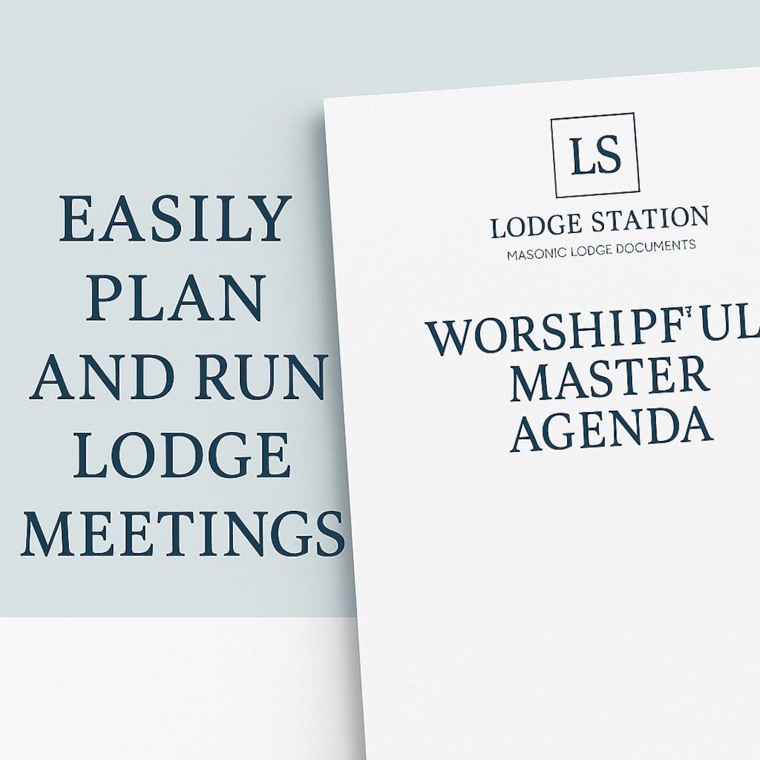 Worshipful Master Agenda Template – Masonic Lodge Editable PDF & DOCX ...