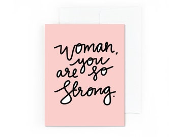 Strong Woman Card | Etsy