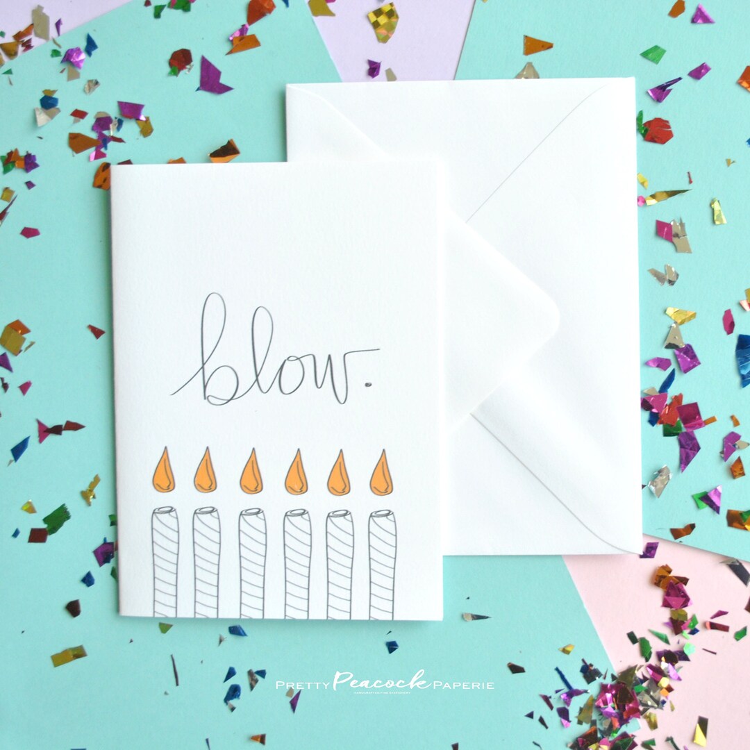 Happy Birthday Greeting Card, Hand Lettered Birthday Card, Birthday ...