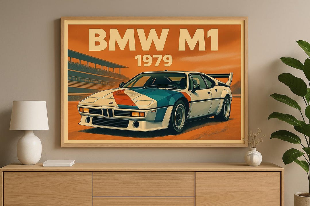 BMW M1 Procar Vintage Racing Poster – Classic Motorsport Wall Art - Etsy