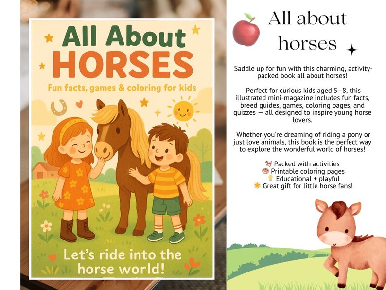 All About Horses – Printable Horse Activity Book for Kids | Fun Facts ...