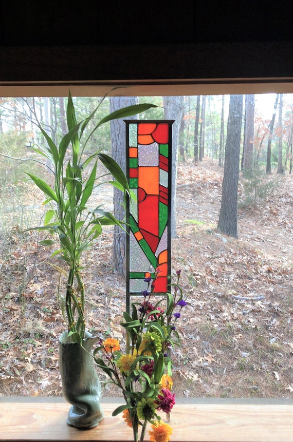 Stained Glass Garden Art glass garden yard art garden | Etsy
