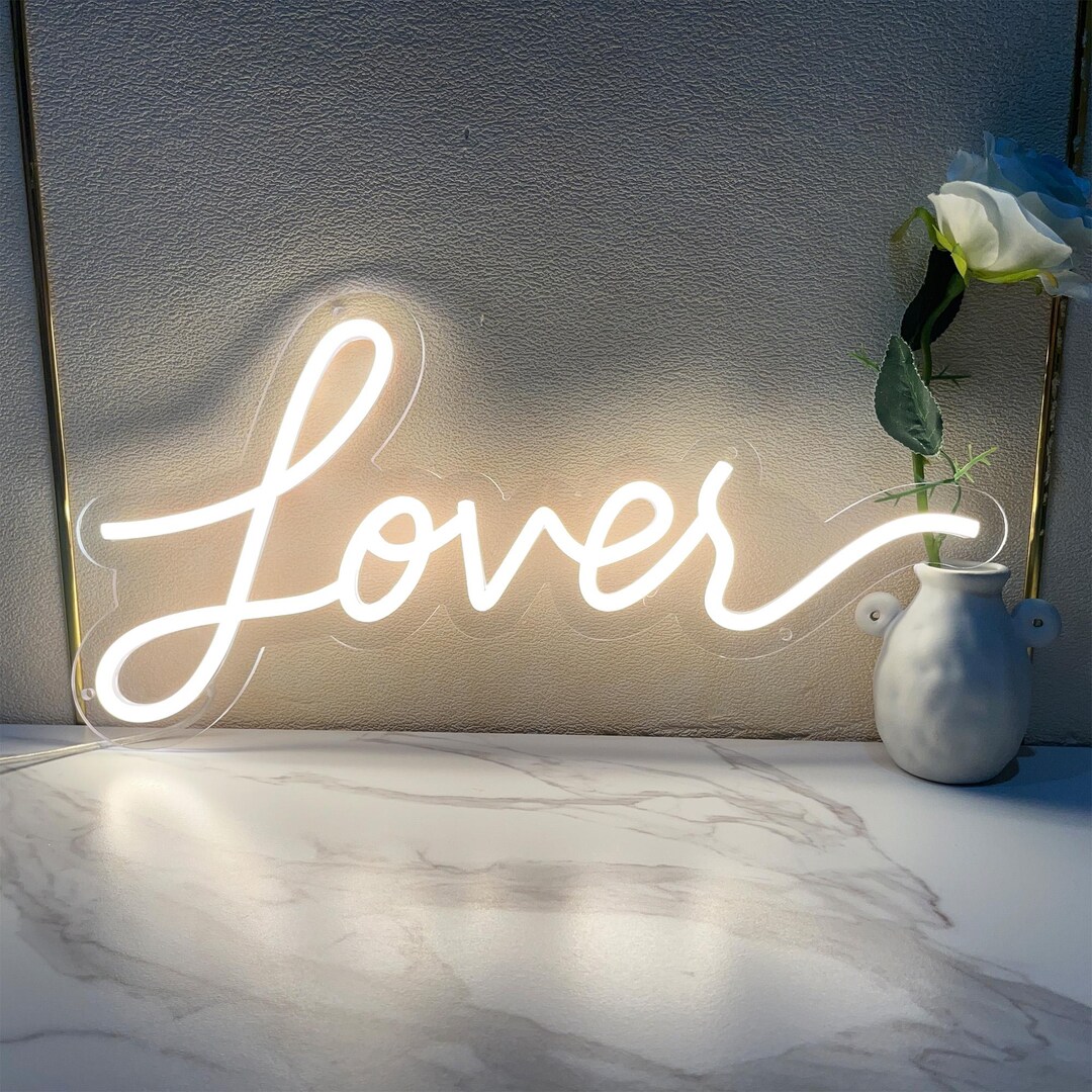 Lover Neon Sign Custom Wedding LED Neon Light Sign Wedding Party Neon ...