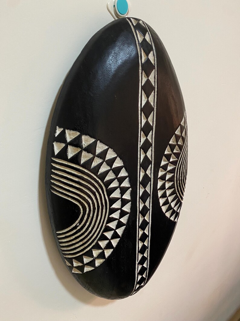 Black African Mask Shield, Long Zulu Warrior Shield, - Etsy