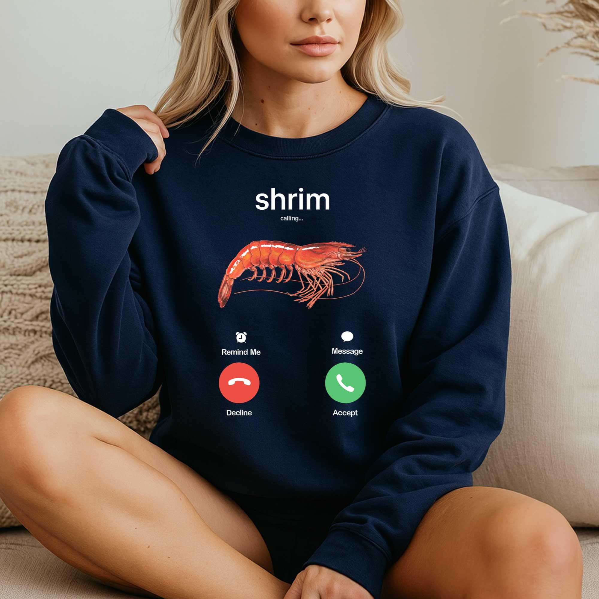 Shrim is Calling Meme T-shirt Funny Misspelled Shrimp Calling Joke Tee ...