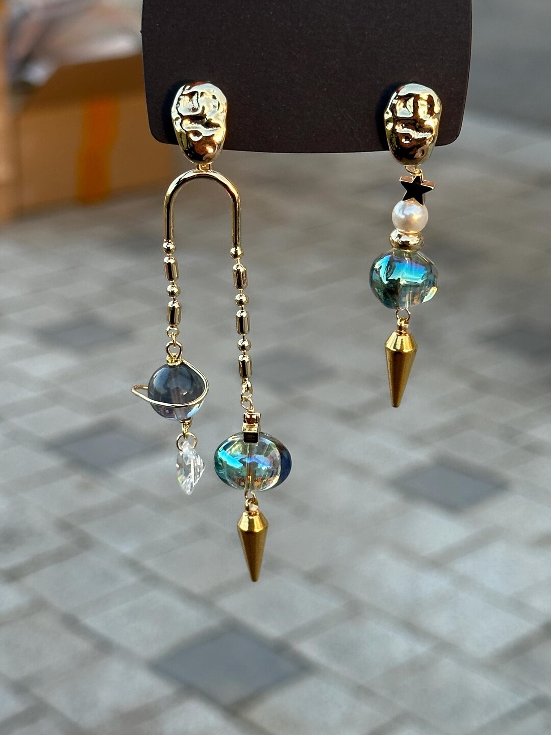 Kpop Demon Hunter Zoey Inspired Earrings, Pearl Planet Earrings ...