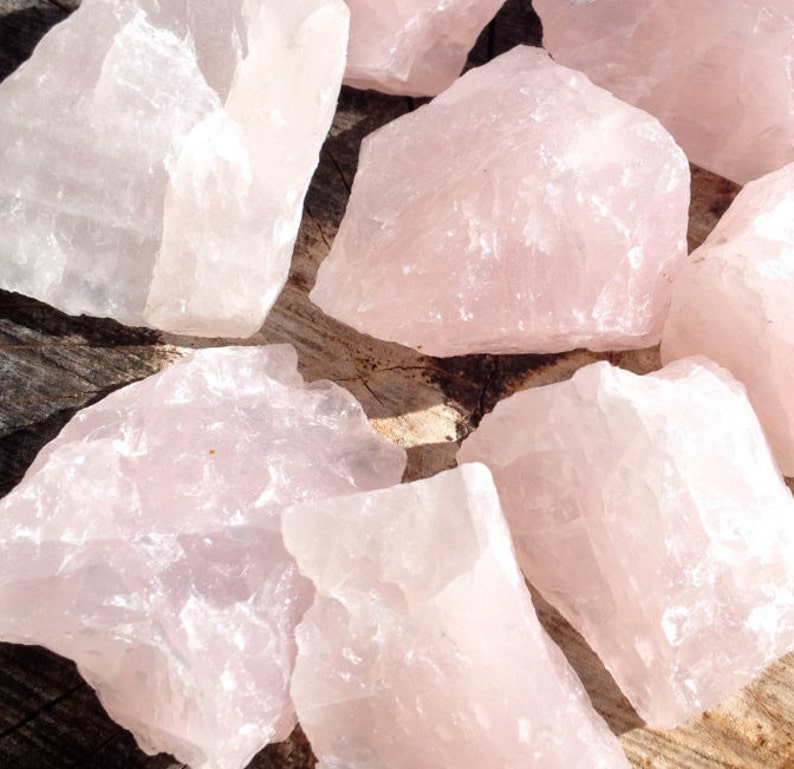 Rose Quartz Crystal 10 pieces | Etsy