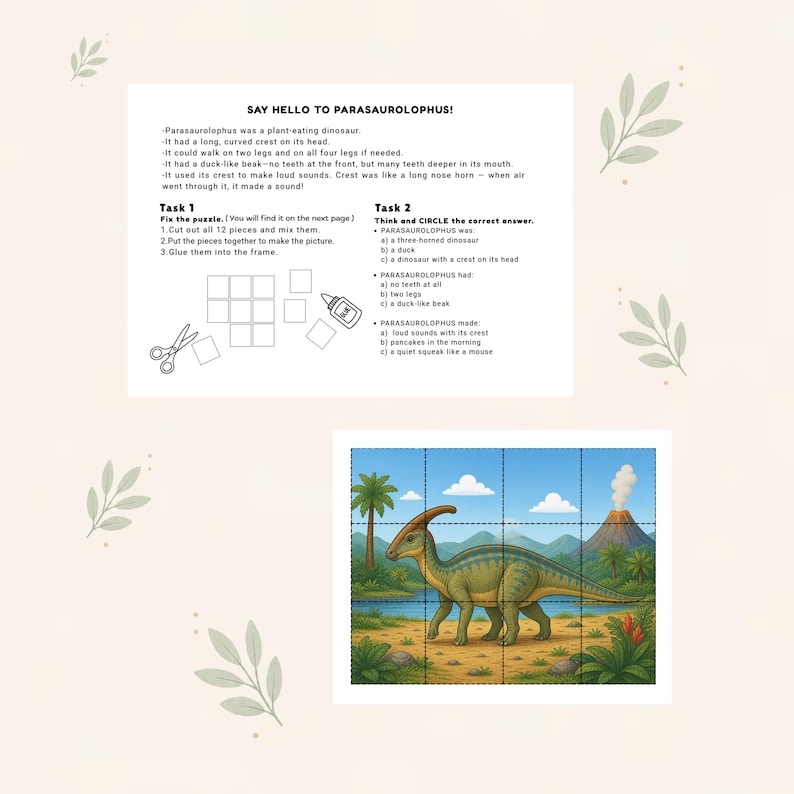 FULL Dinosaur Activity Pack for Kids, Educational Printable Worksheets ...