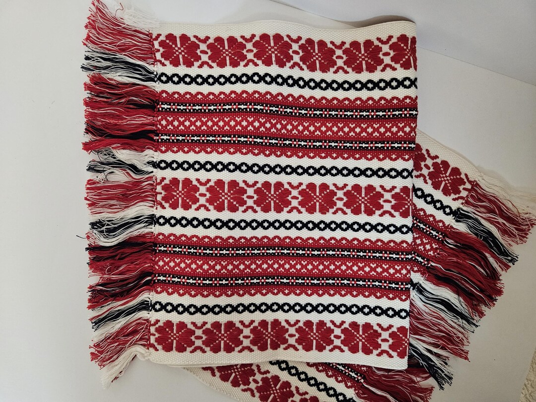 Vintage Scandinavian Hand Woven Table Runner 36 Long X 14.25 Woven ...