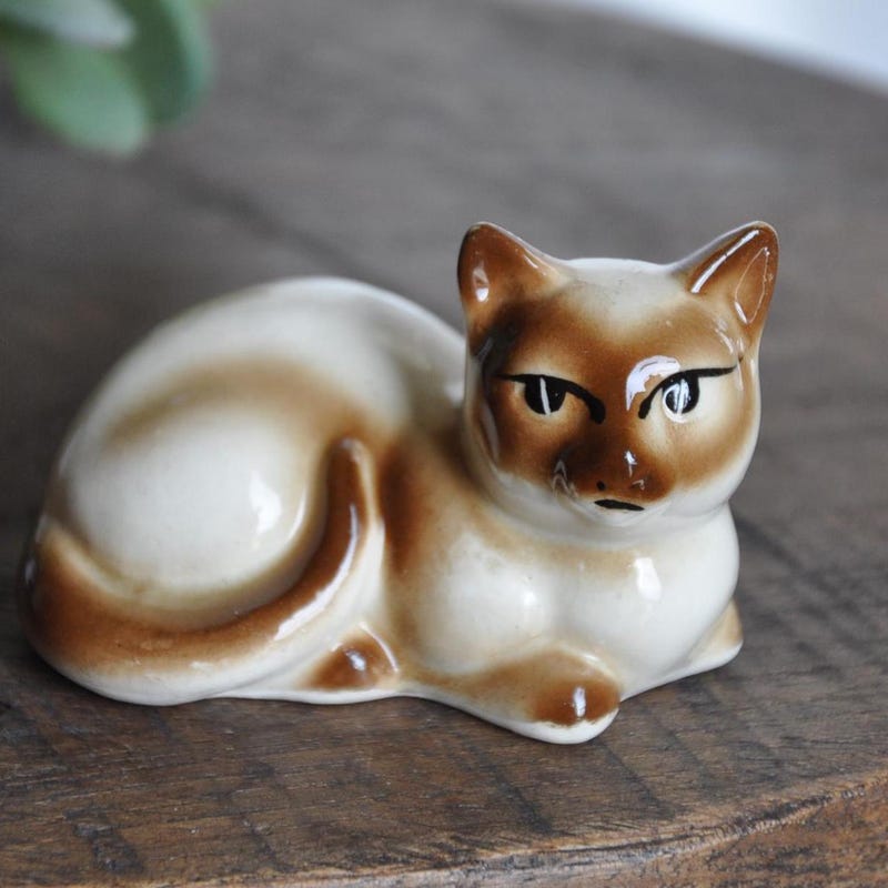 Siamese Cat Statue - Etsy