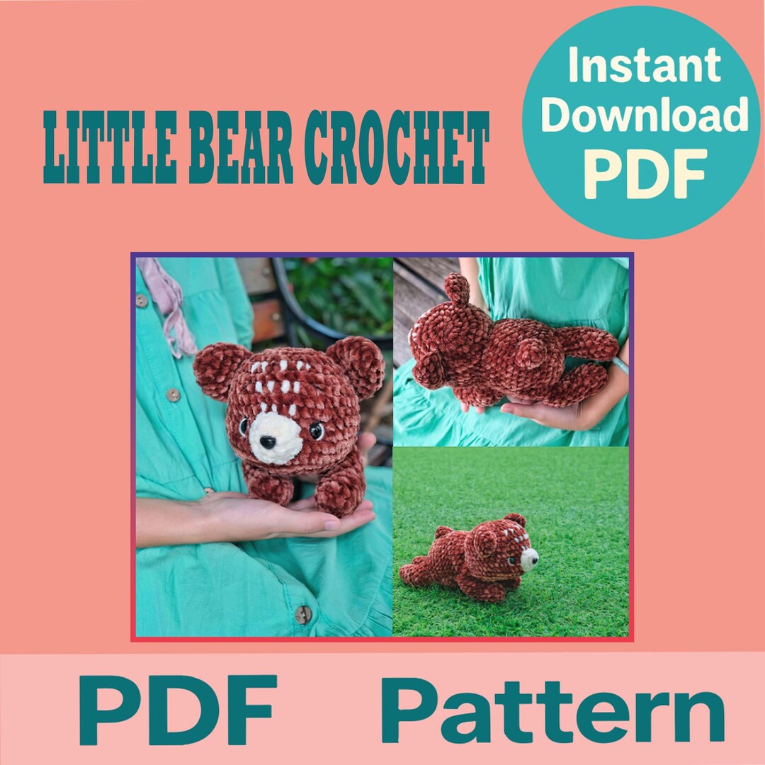 Little Bear Crochet Pattern PDF | Cute Amigurumi Plush Toy | DIY Soft ...