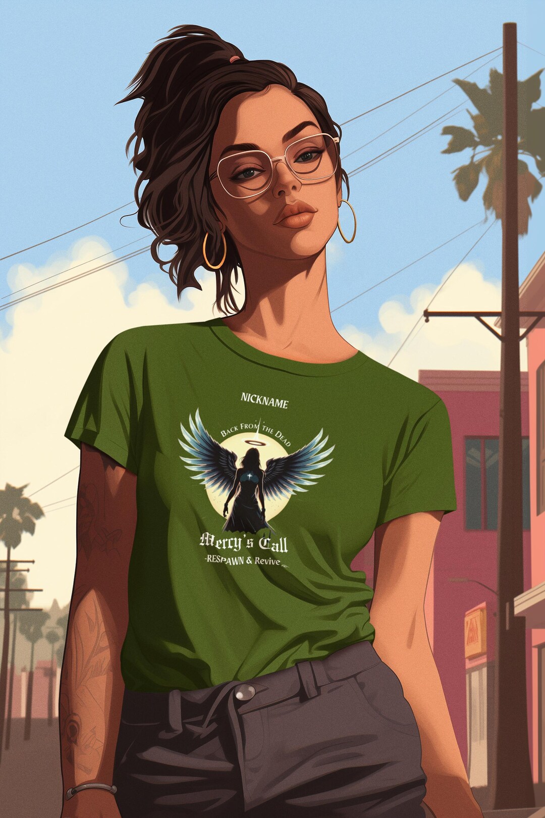Custom Mercy Gamer T-shirt - Back From the Dead - Overwatch-inspired ...