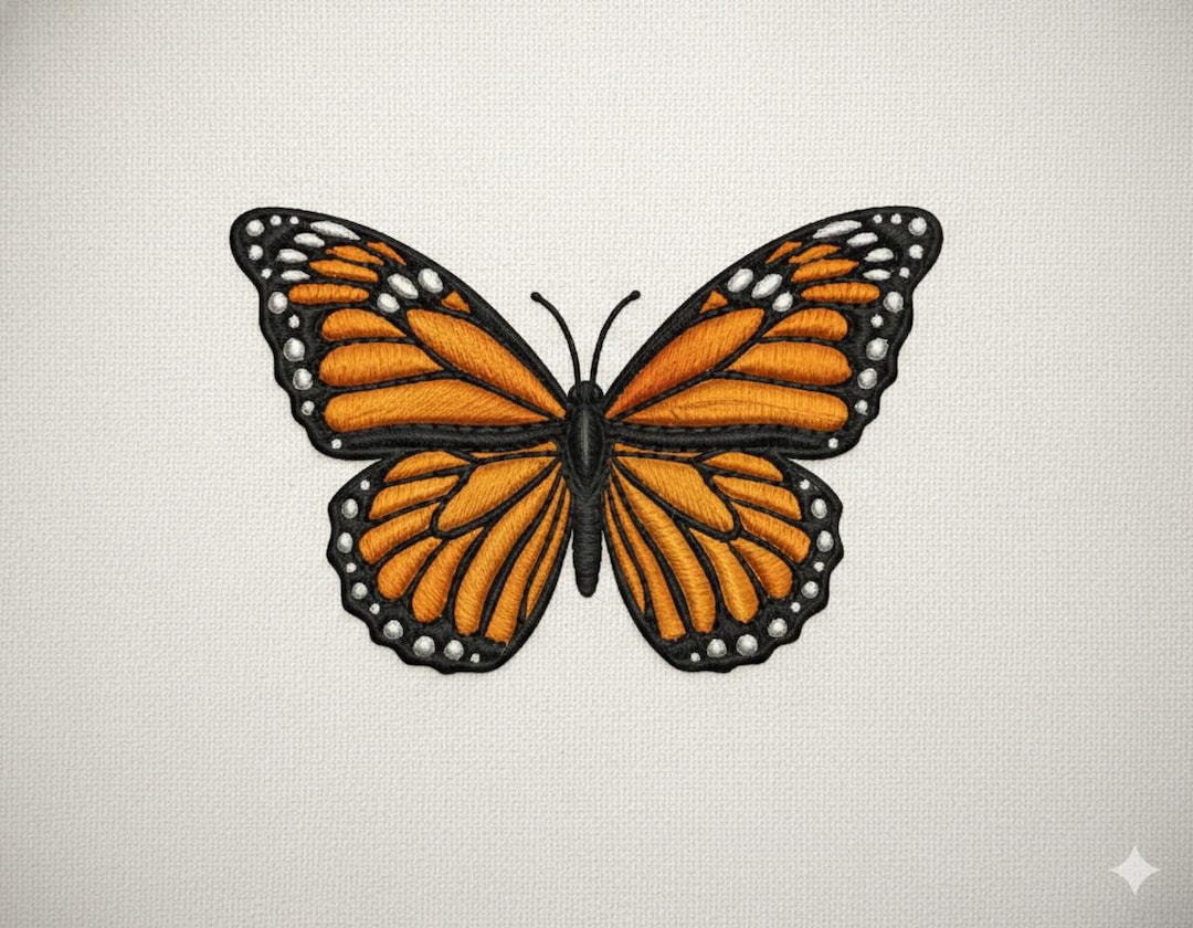 Monarch Butterfly Embroidery Design File for Machine Embroidery ...