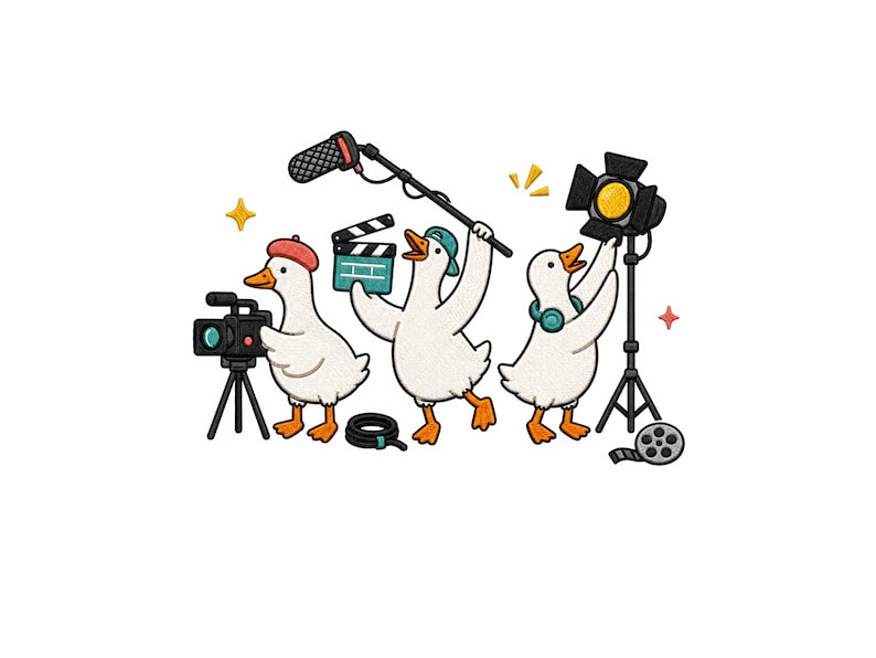 Baker Duck Machine Embroidery Design, Cute Duck Making Bread, Funny ...