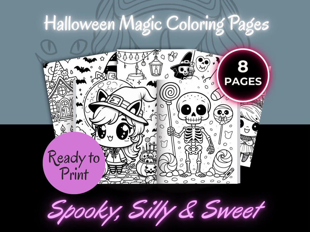 Halloween Magic Coloring Pages – Spooky, Silly & Sweet Designs to Print ...