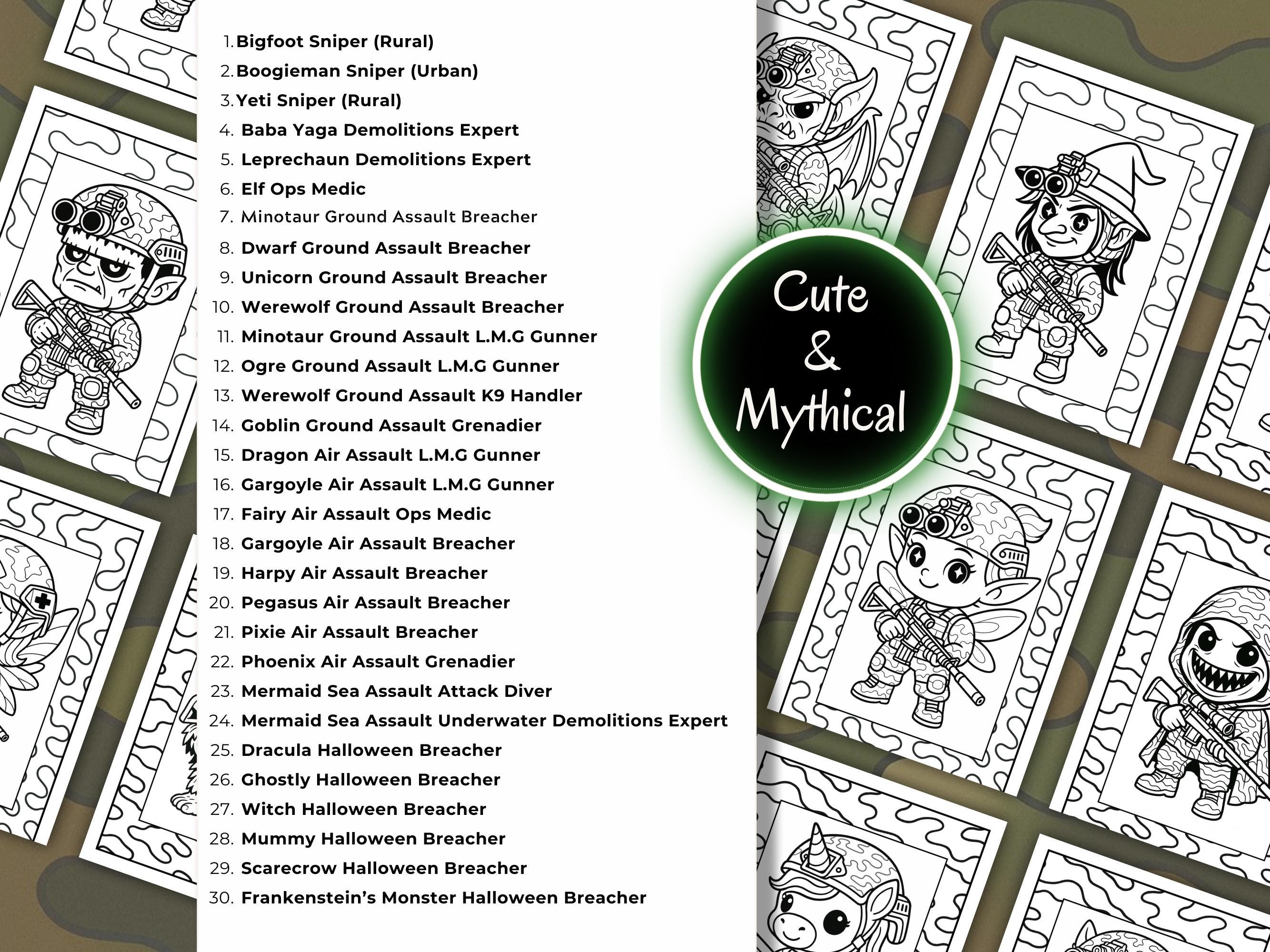Special Forces Fables: Legendary Ops Coloring Pages - Etsy