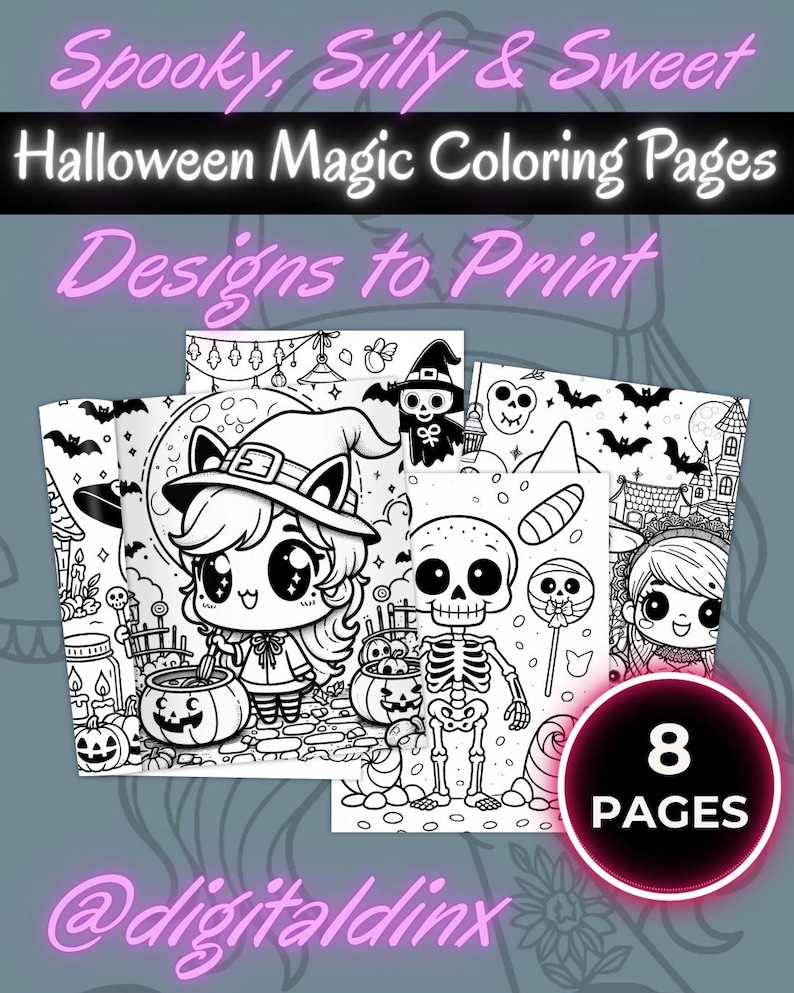 Halloween Magic Coloring Pages – Spooky, Silly & Sweet Designs to Print ...