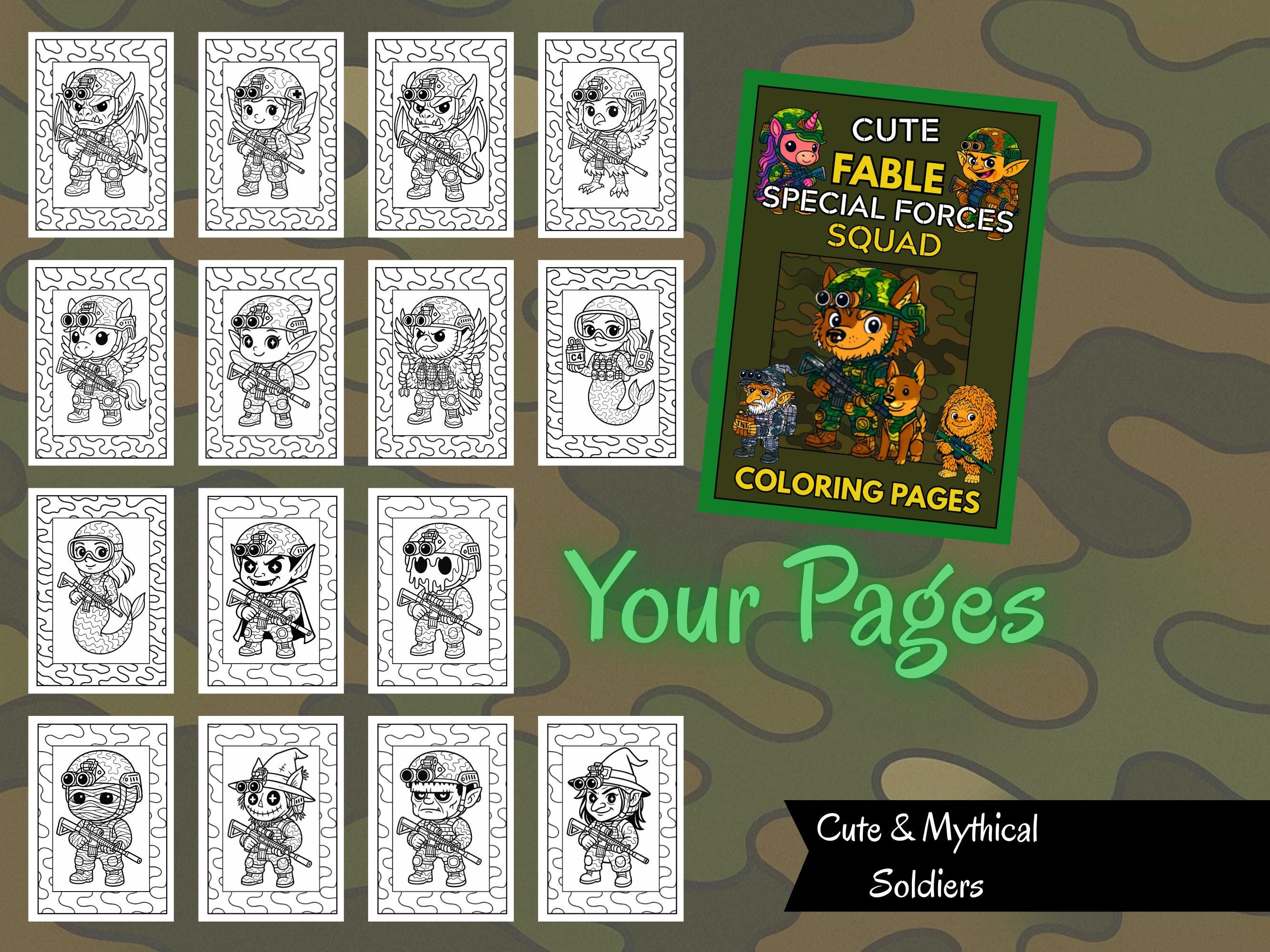 Special Forces Fables: Legendary Ops Coloring Pages - Etsy