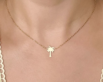 Palm Tree Necklace | Etsy