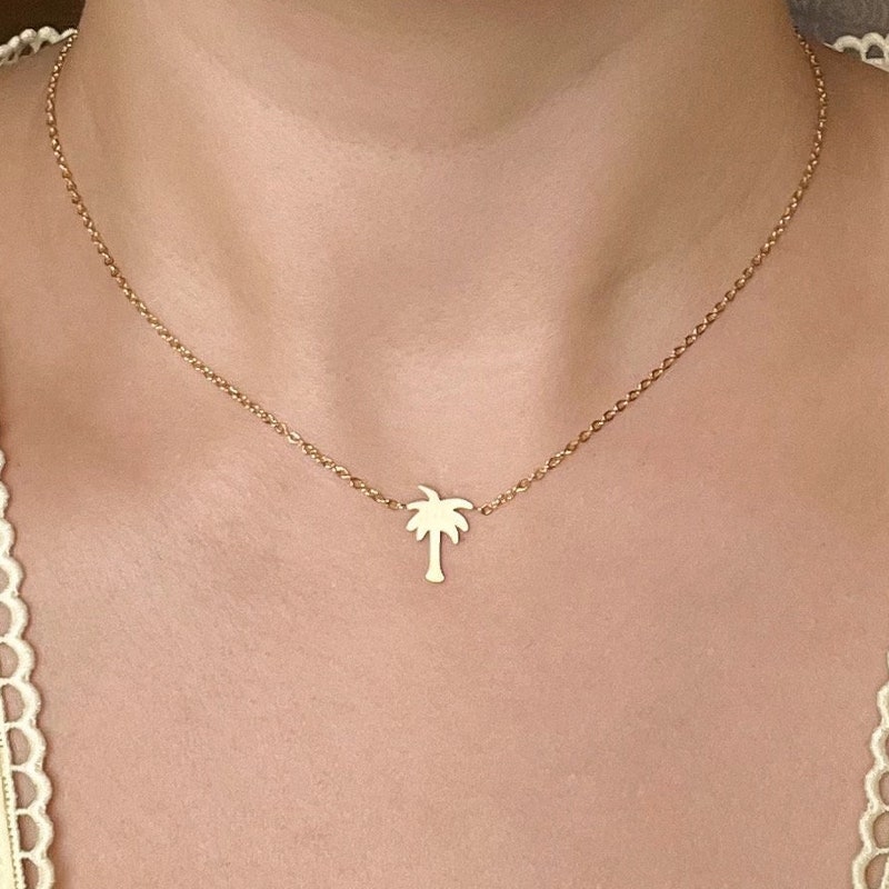 Palm Tree Necklace - Etsy