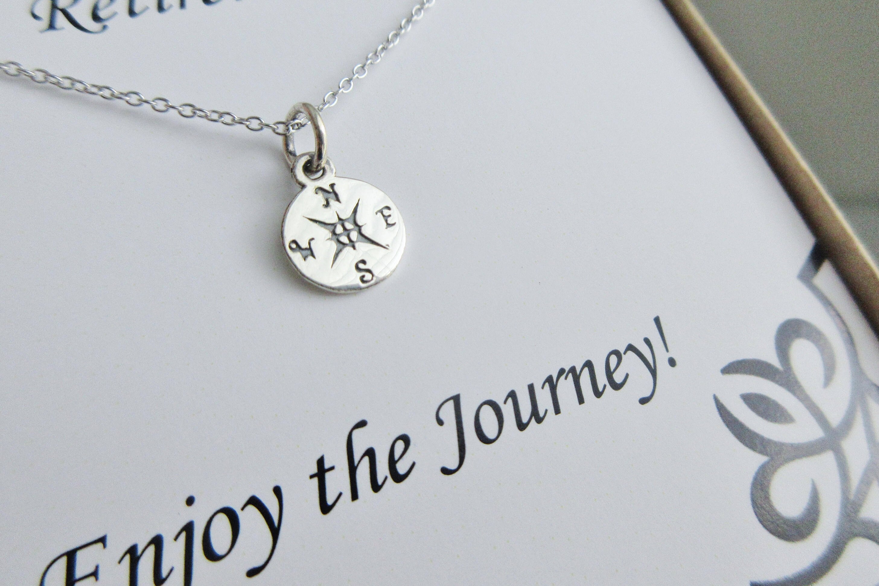 Compass Necklace With Graduation Card Graduation Gifts | Etsy