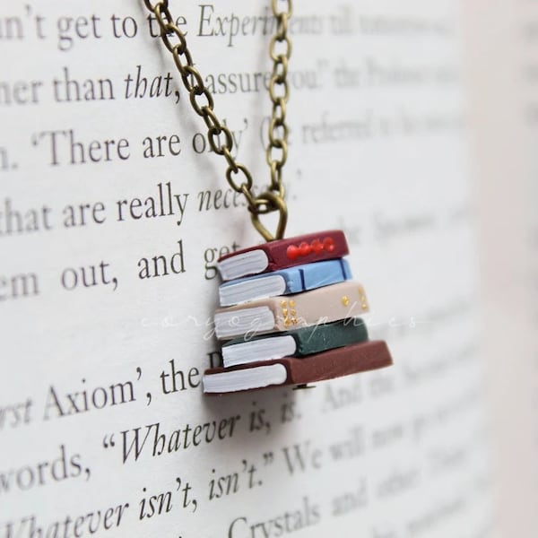 Book Necklace - Etsy